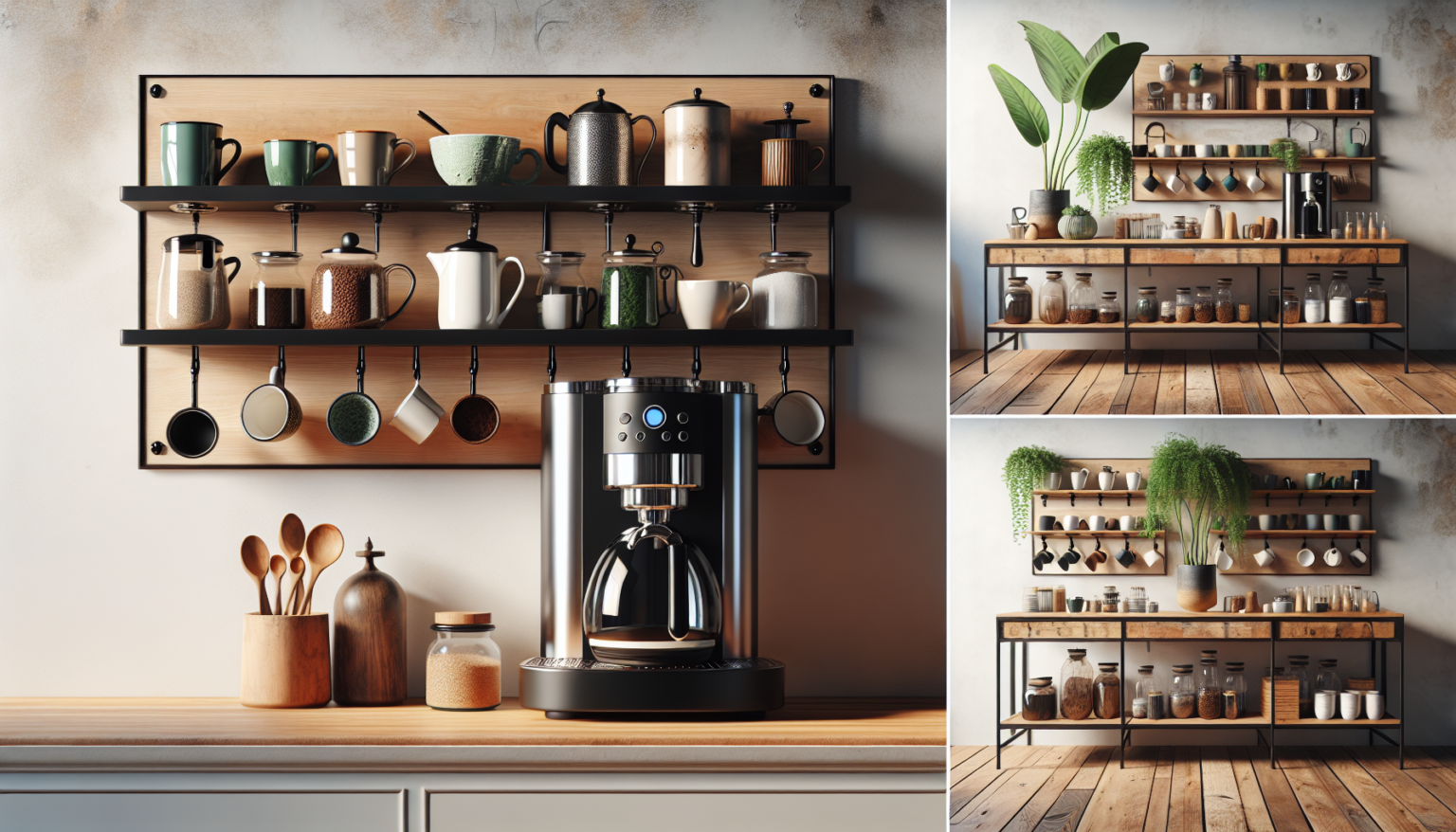 10 Creative Coffee Bar Ideas for Your Kitchen - Coffee Bean Cafe